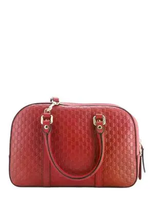 Gucci Convertible Top Handle Microguccissima Leather Small Crossbody Bag - Red