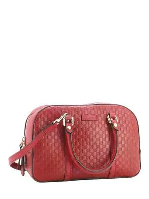 Gucci Convertible Top Handle Microguccissima Leather Small Crossbody Bag - Red