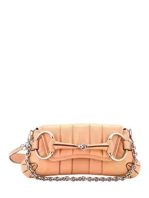 Gucci Horsebit Chain Vertical Quilted Leather Small Shoulder Bag - Neutrals