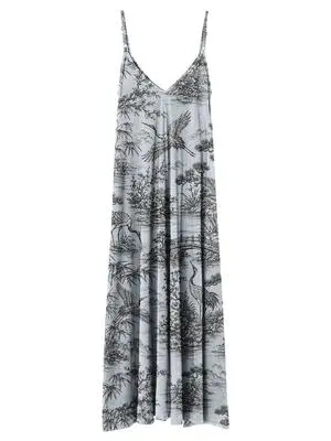 ALOHA FROM DEER Crane Garden Maxi Dress - Grey