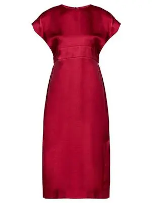 HELEN MCALINDEN Shiv Ruby Satin Dress - Red