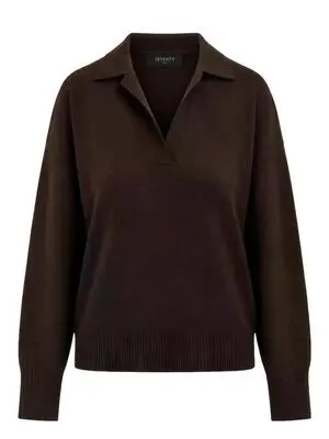 Seventy Spread-collar Sweater - Brown