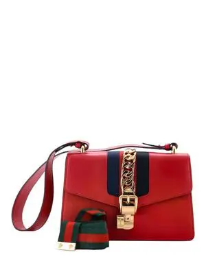 Gucci Sylvie Leather Small Shoulder Bag - Red