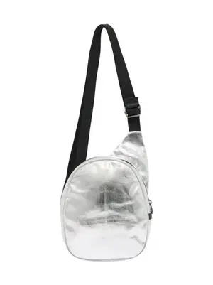 JACK GOMME Kangourou Metallic Crossbody Bag - Silver