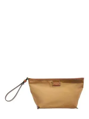 LANCEL Mistral Leather-trim Clutch Bag - Neutrals