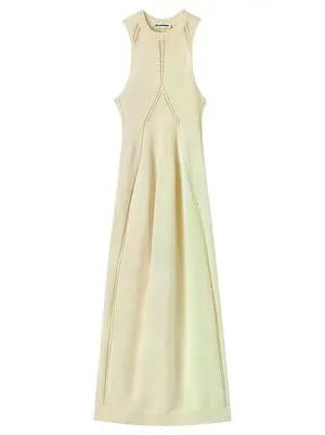 JIL SANDER Cut-out Sleeveless Midi Dress - Neutrals