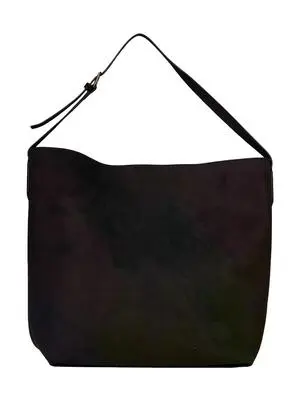 THEMOIRE Suede-effect Tote Bag - Black
