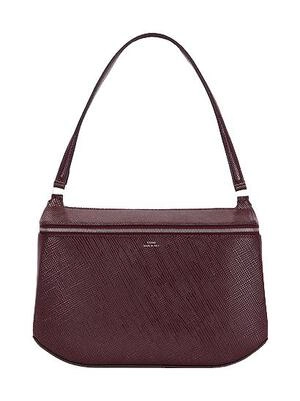 TOTEME Clip Palmellato Patent Shoulder Bag - Cherry