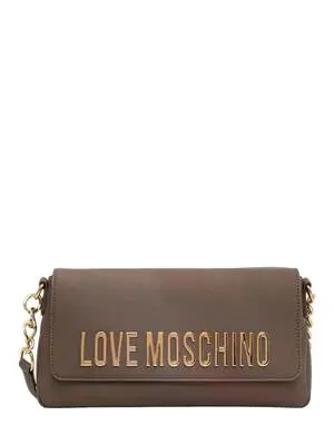 Moschino Logo-plaque Shoulder Bag - Brown