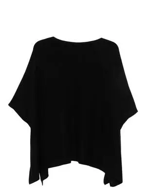 NOTSHY Pamina Boat-neck Poncho Sweater - Black