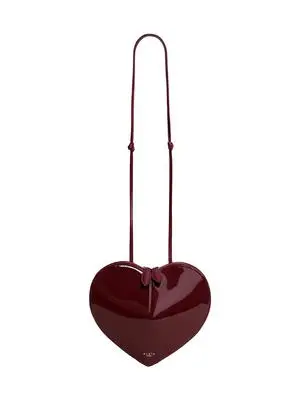 Alaïa Le Coeur Patent Leather Crossbody Bag Red