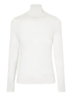 NILI LOTAN Keria Stretch-jersey Turtleneck Top - Neutrals