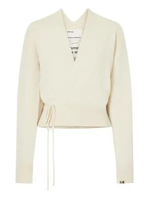 Extreme Cashmere Ella Tie-detail Cashmere-blend Cardigan - Neutrals