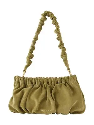 Marni Suede Shoulder Bag - Green