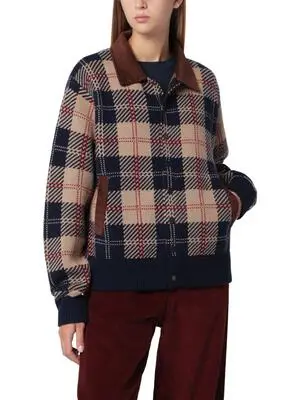 Guest In Residence Camel-colored Bober Jacket With Tartan Pattern - Multicolor