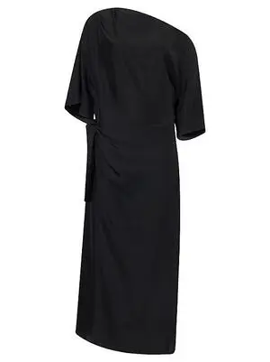 Camilla And Marc Elsen Off-shoulder Woven Midi Dress - Black
