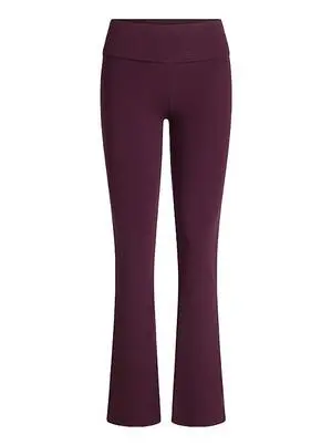 SKIMS Foldover Cotton-jersey Trousers - Currant