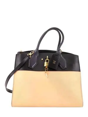 LOUIS VUITTON City Steamer Handbag Leather Mm Tote Bag - Multicolour