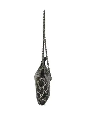 Gucci Gg-pattern Chain Shoulder Bag - Black