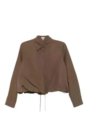Loewe Logo-embroidered Elasticated Shirt Brown