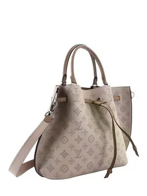 LOUIS VUITTON Girolata Handbag Mahina Leather Tote Bag - Grey