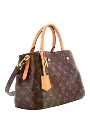 LOUIS VUITTON Montaigne Handbag Monogram Canvas Bb Satchel - Brown
