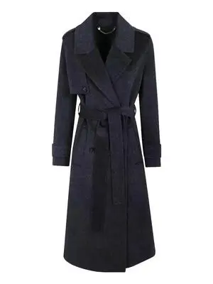 GIOVANNI PARIS Cassis Belted Double-breasted Coat - Grey