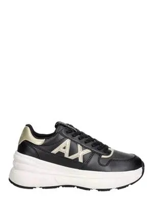 Armani Exchange Logo-patch Chunky-sole Sneakers - Black