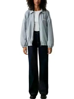 American Vintage Logo-patch Zip-fastening Jacket - Blue