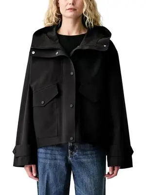 Marc O'polo X Function Hooded Flap-pocket Oversized Jacket - Black
