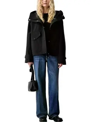 Marc O'polo X Function Hooded Flap-pocket Oversized Jacket - Black