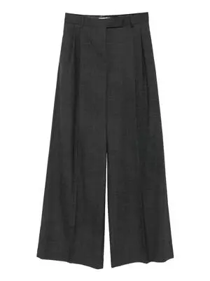 MSGM Pleated Wide-leg Trousers Grey
