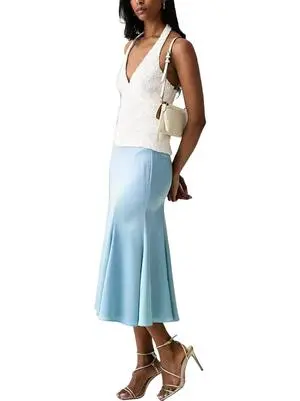 Bardot Paola Embroidered Halterneck Top - Neutrals