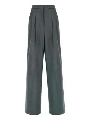 PT TORINO Pleated Wide-leg Trousers - Grey