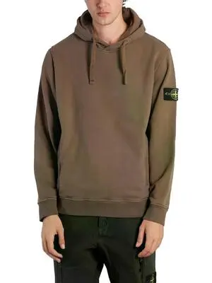 Stone Island 6100048 Brushed Organic Cotton Fleece Sweatshirt - Brown