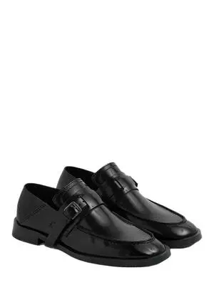 MIISTA Els Buckle-strap Loafers - Black