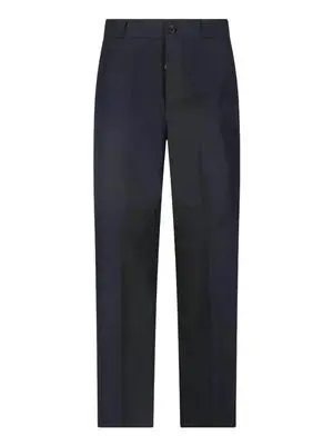 Prada Logo-plaque Trousers - Black
