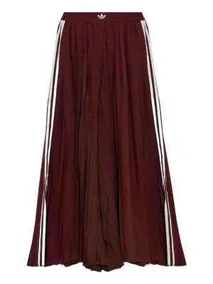 Adidas Pleated Wide-leg Track Pants - Red
