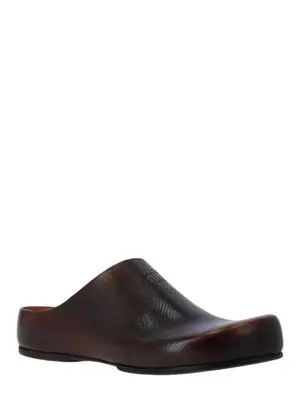 Miu Miu Leather Mules - Brown