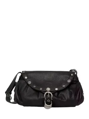 Miss Sixty Stud-embellished Buckle-detail Shoulder Bag - Black
