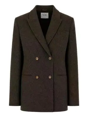 LE SULLY STUDIO Double-breasted Peak-lapels Jacket - Brown