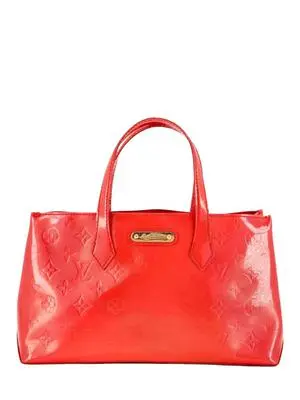 LOUIS VUITTON Wilshire Handbag Monogram Vernis Pm Tote Bag - Orange