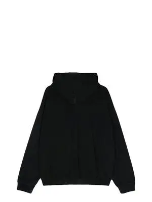 Balenciaga Diy College-print Cotton Hoodie - Black