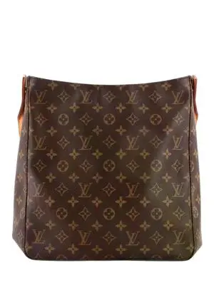 LOUIS VUITTON Looping Handbag Monogram Canvas Gm Shoulder Bag - Brown