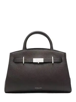 DEMELLIER Hudson Grained Leather Top-handle Mini Bag - Red