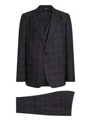Dolce & Gabbana Single-breasted Martini Light Checked Wool Suit - Grey