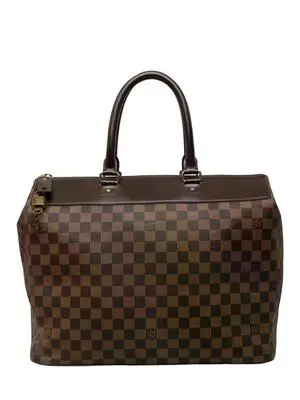 LOUIS VUITTON 2003 Damier Ebene Greenwich Pm Travel Bag - Brown