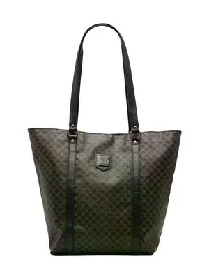Celine 1998 Macadam Coated Canvas Tote Bag - Brown