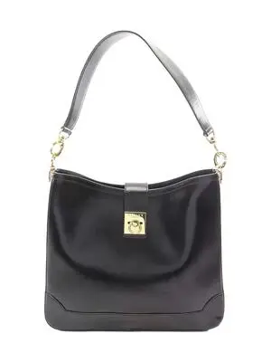 Celine 1990-2010 Leather Shoulder Bag - Black