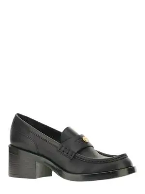 Chloé Leather Block-heel Loafers - Black